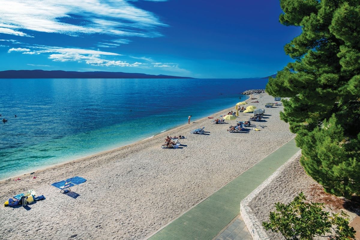 Nikolina Beach with Blue Flag, Baška Voda | Croatia.hr